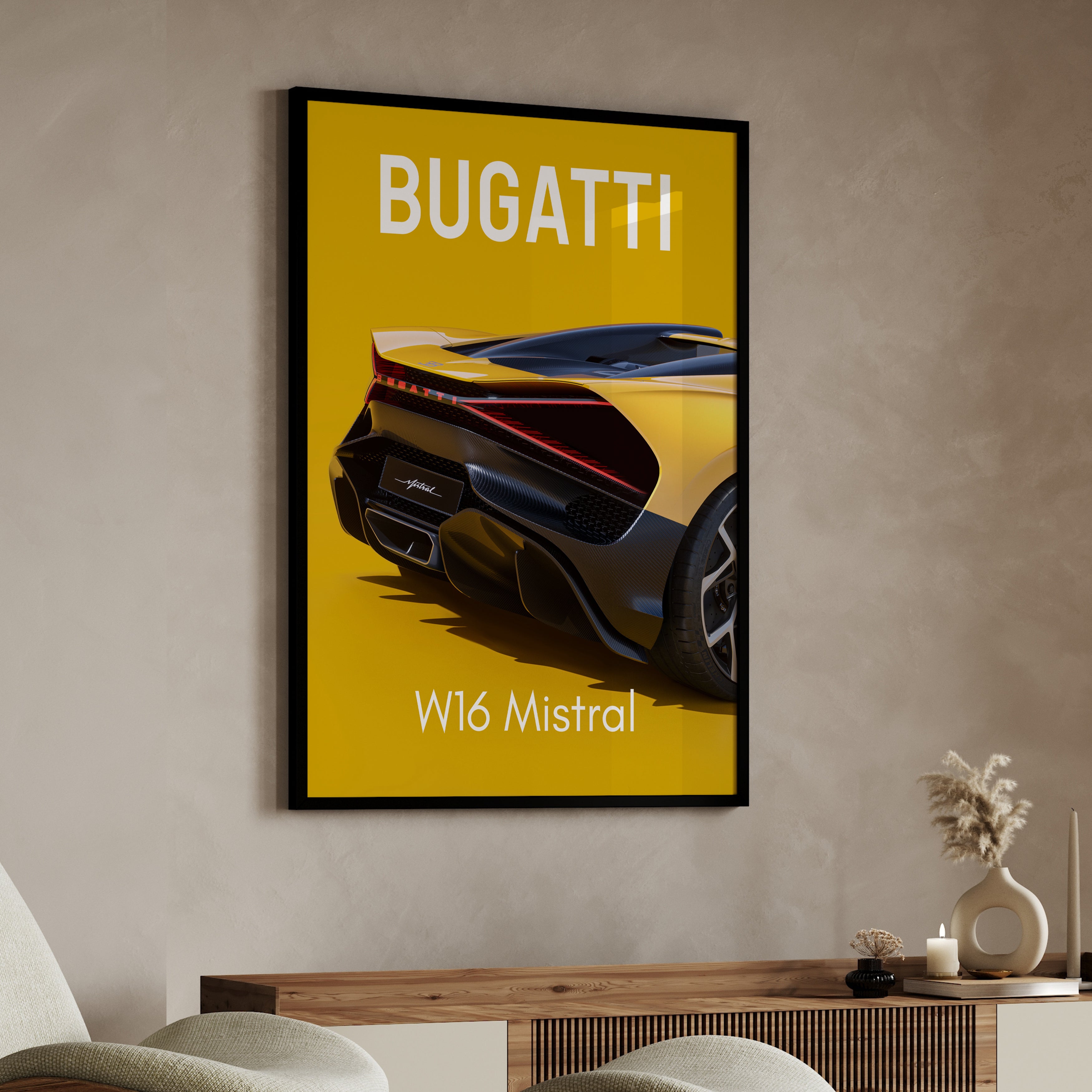 Bugatti W16 Mistral Poster – FEMTOARTS