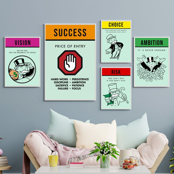 Monopoly Inspirational Posters Combo – FEMTOARTS